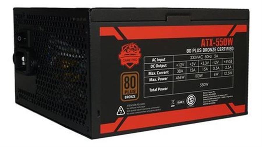 Fuente Game Pro 550W - 80 Plus Bronze